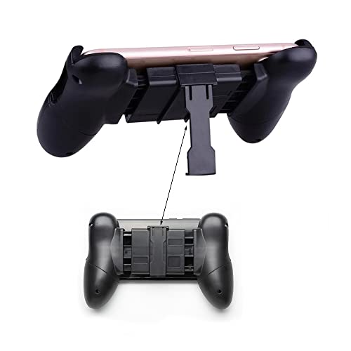 4.5-6.5 inch Mobile Phone Game Joystick Spiral Mini Joystick Game Handle Grip Controller Rocker Joypad Foldable Stand Holder L1R1 Mobile Game Trigger Joystick Gamepad for 4.5-6.5 inch CellphonesâŚ