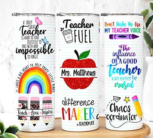 20 oz Personalized Teacher Gift, Teacher Tumbler, Teacher Gifts, Teacher Life Cup, Teacher Apple Gift, Teacher Appreciation Cup