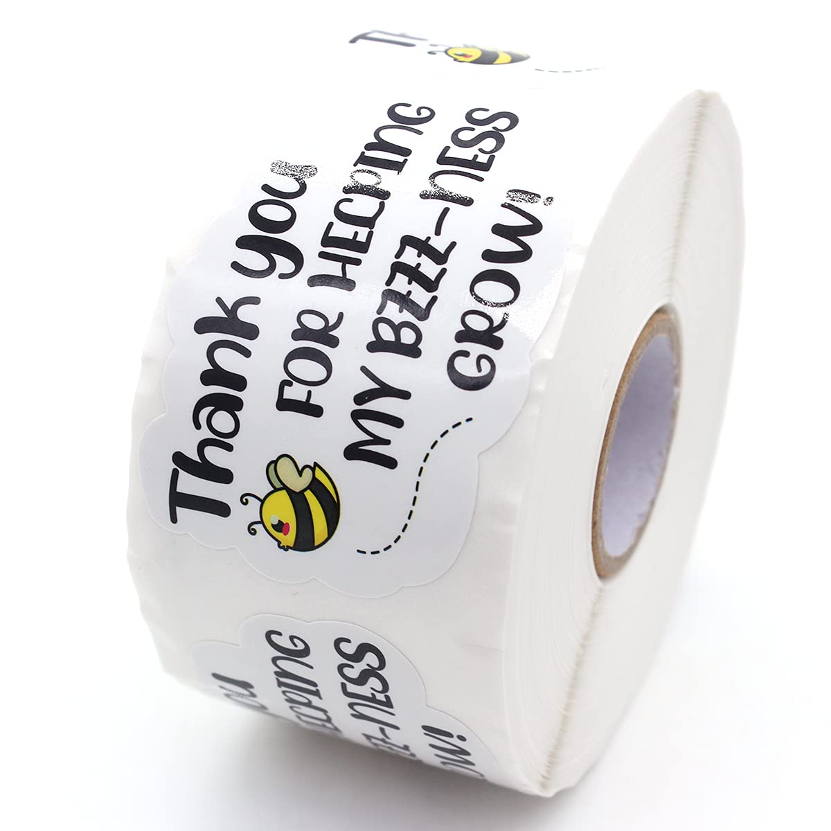muminglong 1.5 Inch Thank You for Helping My Bzzz-Ness Grow Sticker,Bee Sticker,Thank You Sticker, Small Business, Handmade Sticker,Packaging Sticker, 500 PCS