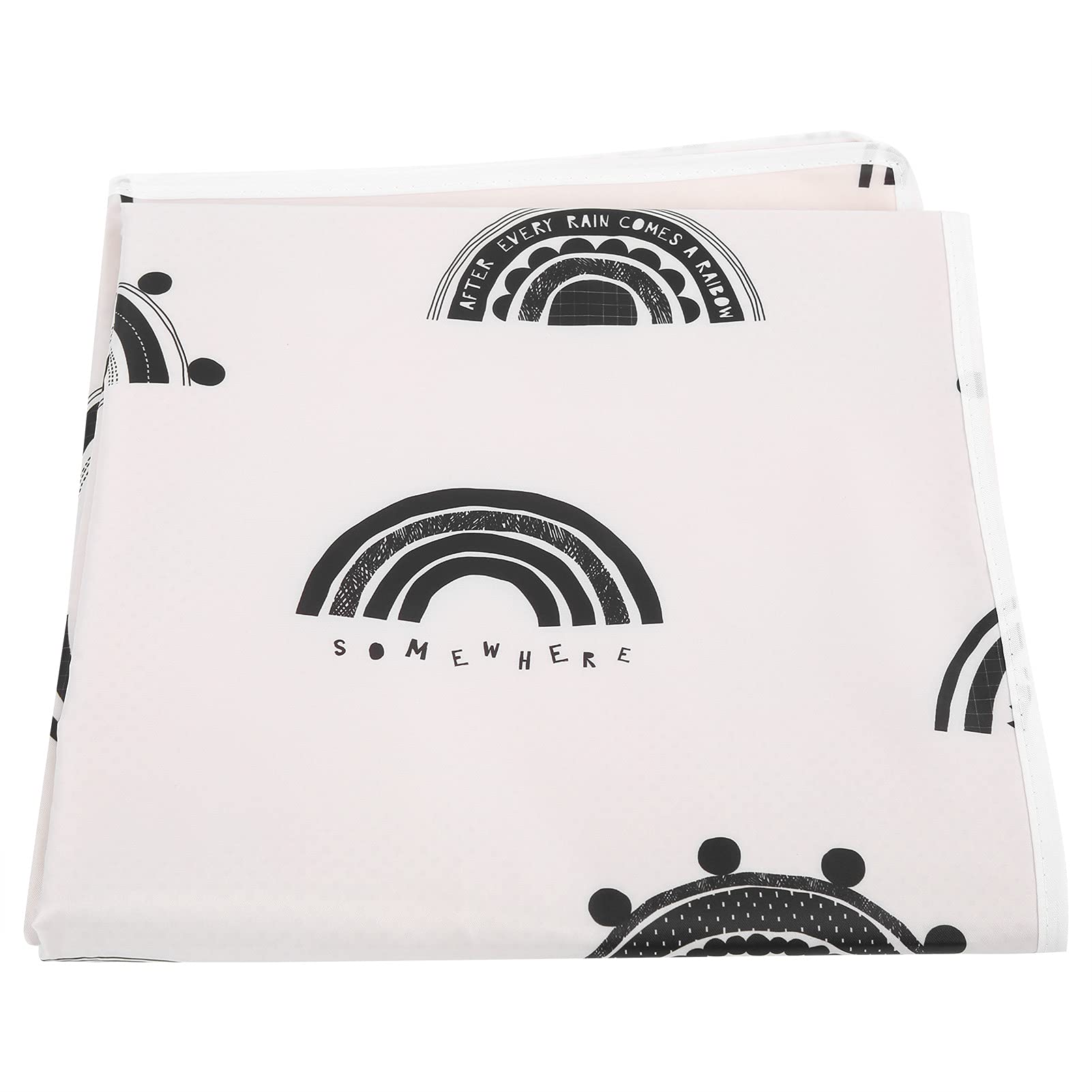 Luroze Splat Mat, Anti-Slip Waterproof Cartoon Pattern Portable Foldable Baby Highchair Floor Mat with Silicone Spots, Temperature Resistance Toddler Splash Place Art Craft for High Chair Play Picnic