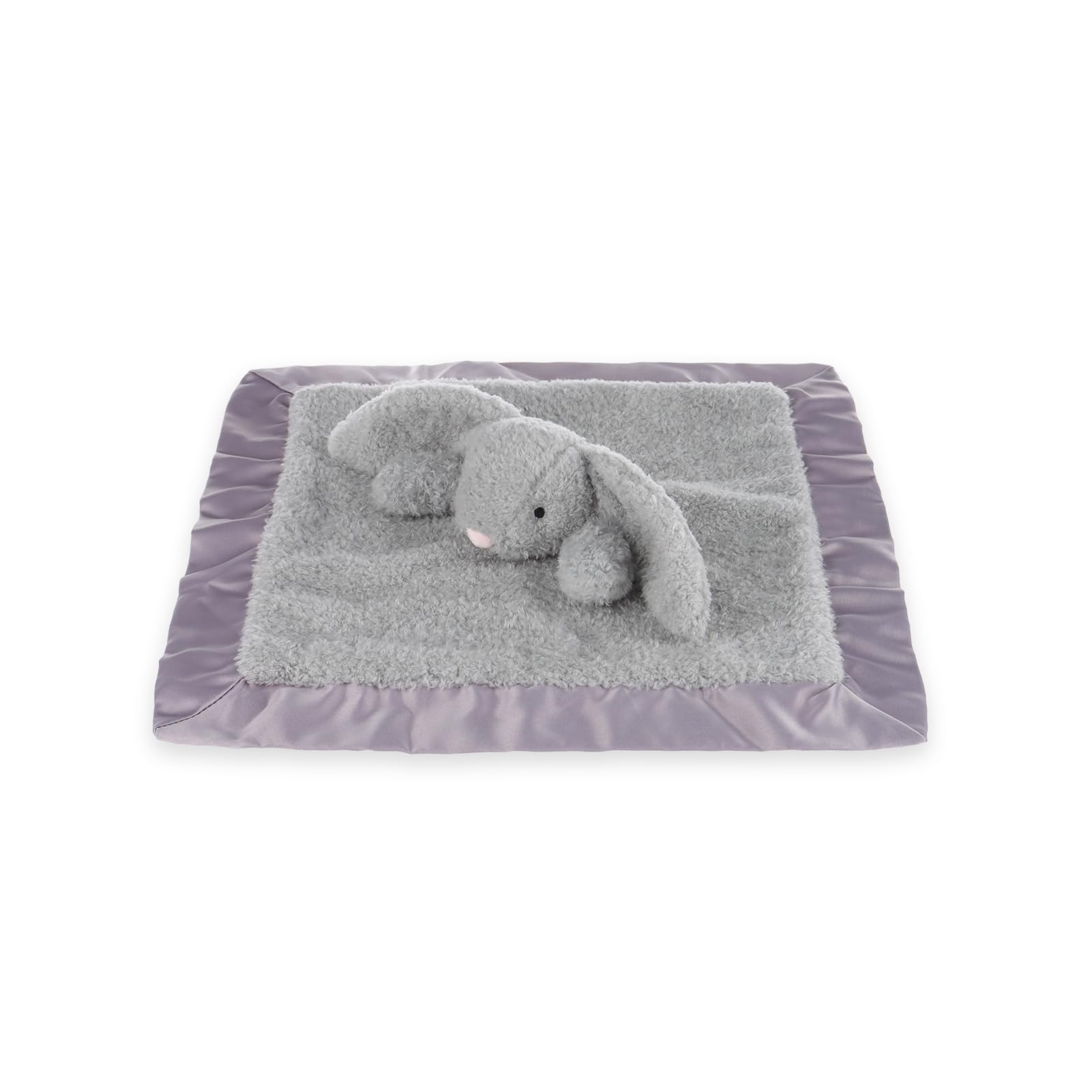 Apricot Lamb Stuffed Animals Gray Bunny Rabbit Security Blanket Infant Snuggler Plush Baby Lovey(Gray Bunny, 13 Inches)