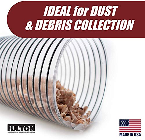 4" x 10' (4 inch diameter by 10 feet long) Ultra Flex Clear Vue Heavy Duty PVC Dust Debris and Fume Collection Hose MADE IN USA!