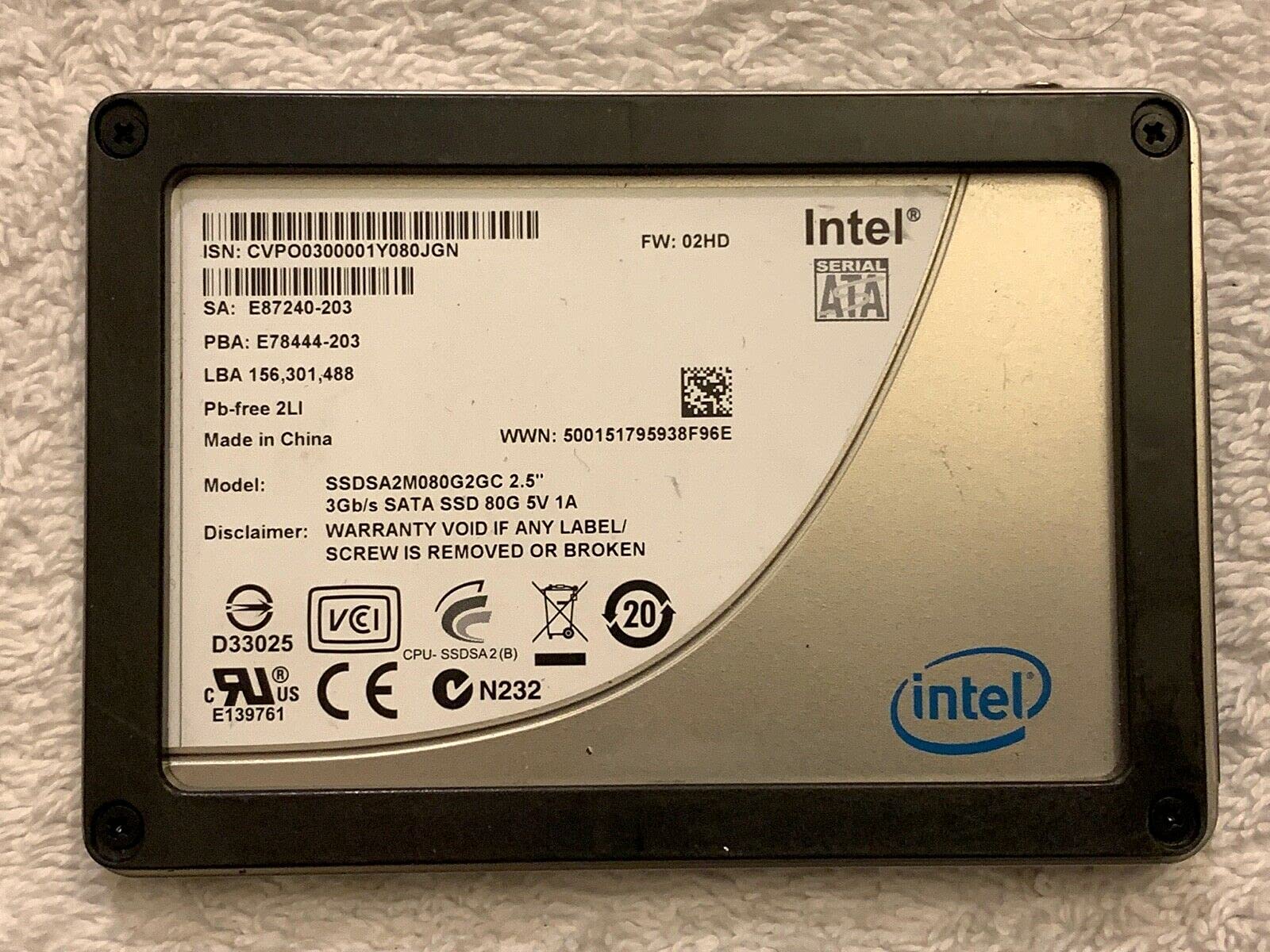 80Gb Ssd 2.5" Solid State Drive 3Gb/S X25-M Ssdsa2M080G2Gc Mainstream