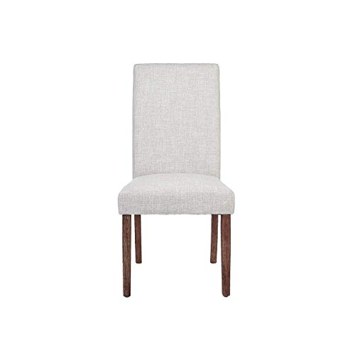 CangLong Classic Upholstered Accent Single Pack Dining-Chair Side Chair Kitchen Room Chair, Grey