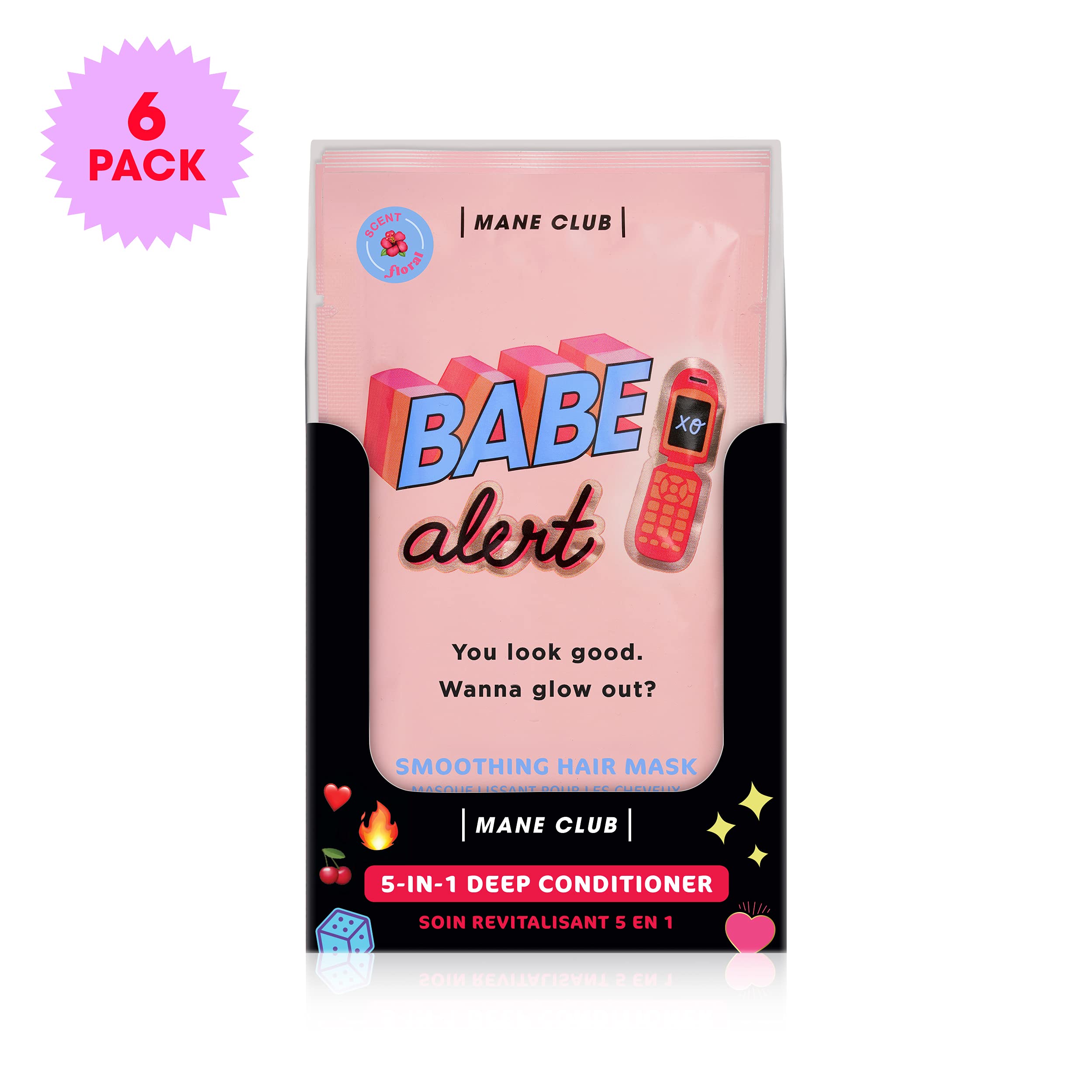 MANE CLUB Babe Alert Deep Conditioner, cruelty free, vegan, no sulfates or parabens β Pack of 6