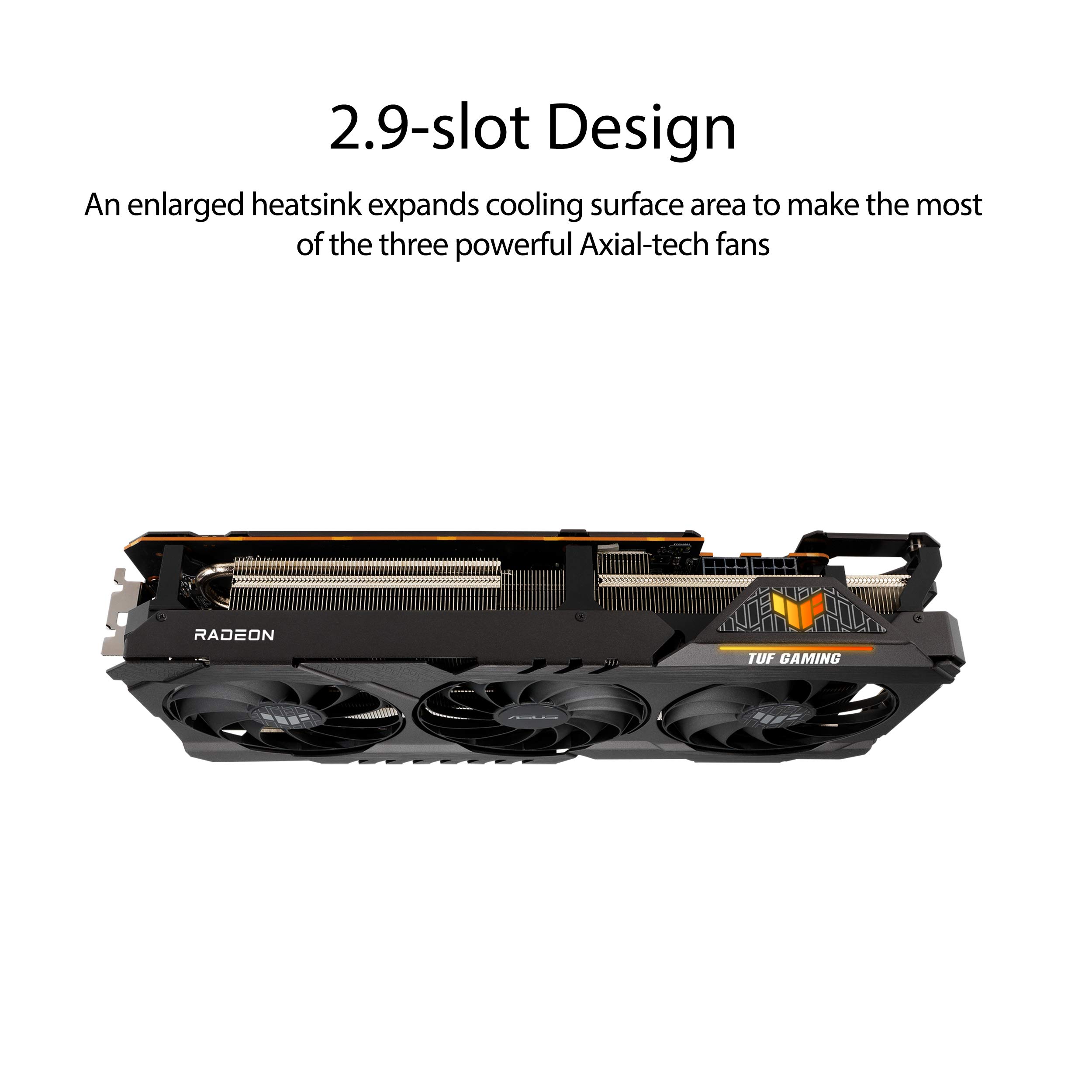 ASUS TUF Gaming AMD Radeon™ RX 6800 XT OC Edition Graphics Card (PCIe 4.0, 16GB GDDR6, HDMI 2.1, DisplayPort 1.4a, Dual Ball Fan Bearings, All-Aluminum Shroud, Reinforced Frame, GPU Tweak II)