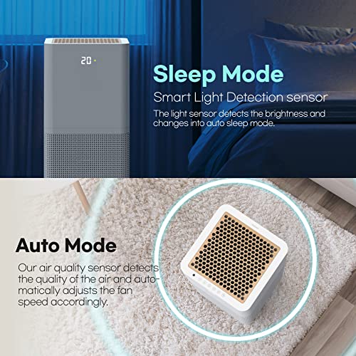 IMUNSEN M-001W Air Purifier with Cypress Wood Filter, H13 True HEPA Filter, 100% Ozone Free, Cyclone Mode, Auto Sleep Mode, Made in Korea - White