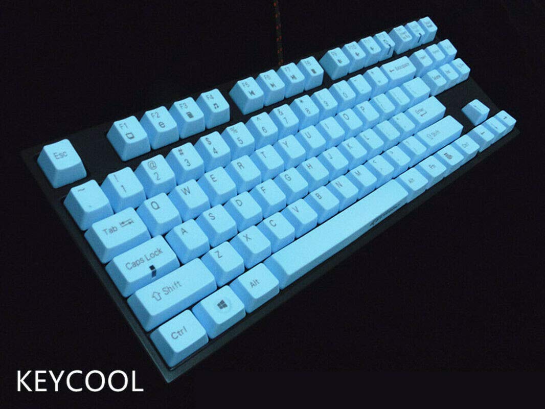 87 Keys Keycool PBT Doubleshot Keycap ANSI OEM Key Cap for Cherry MX Gaming Mechanical Keyboard