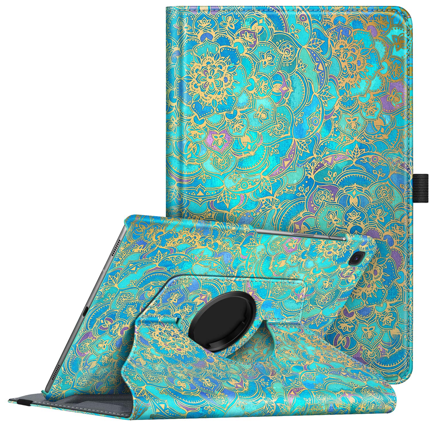 Fintie Rotating Case for Samsung Galaxy Tab S5e 10.5 2019 Model SM-T720/T725/T727, Premium PU Leather 360 Degree Swivel Stand Cover with Auto Sleep/Wake, Shades of Blue