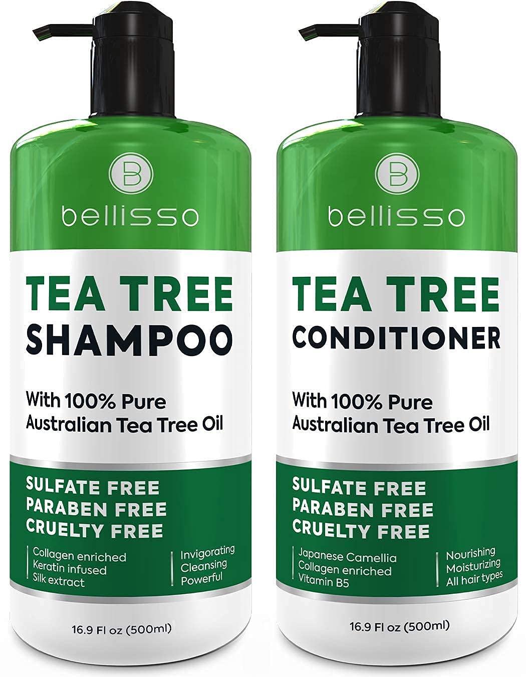 BELLISSO Tea Tree Oil Hair Mask, Shampoo and Conditioner Set
