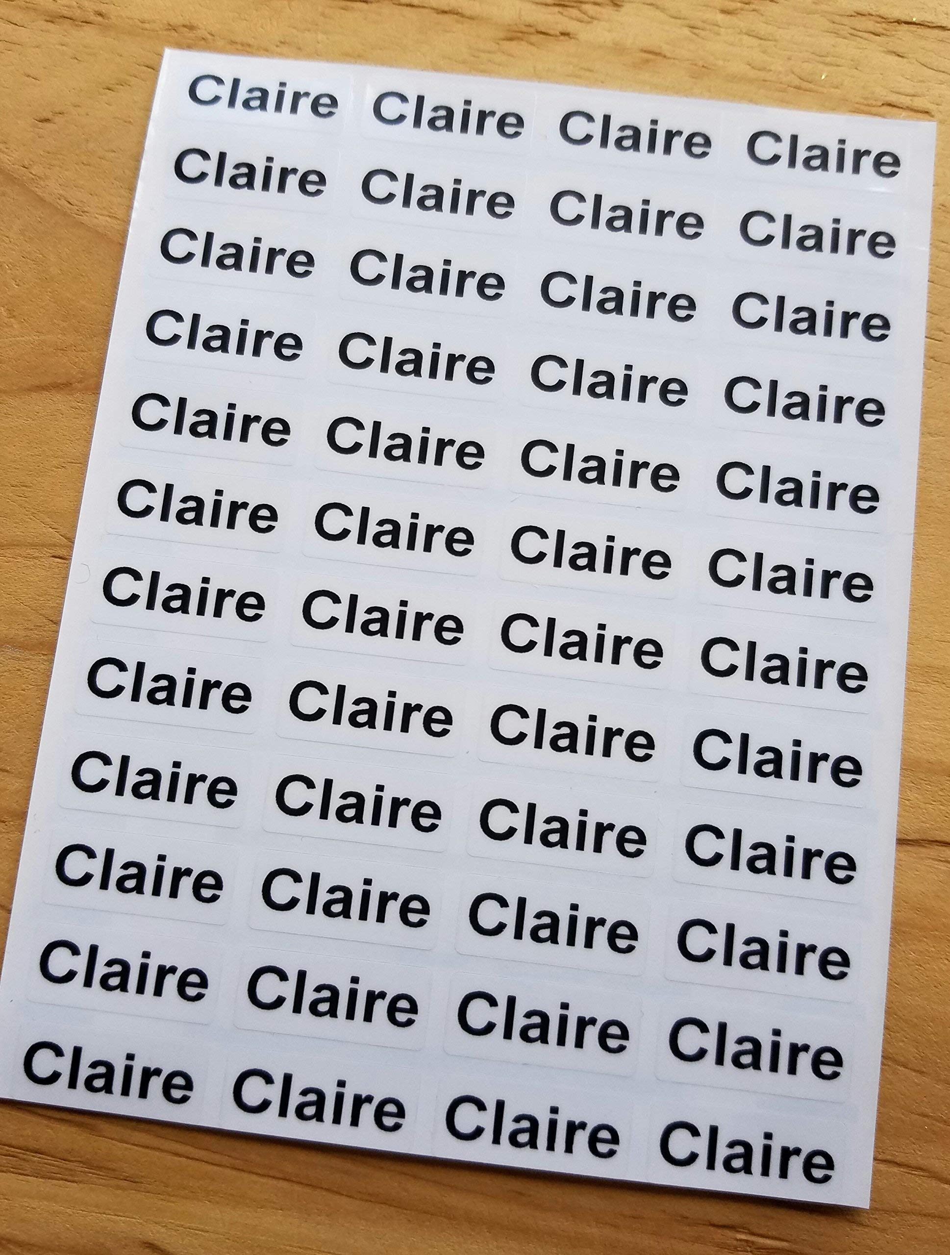 144 Clear Transparent Small Name Stickers -Daycare Labels- Kids labels- Small Size- Customized Labels - Waterproof Labels
