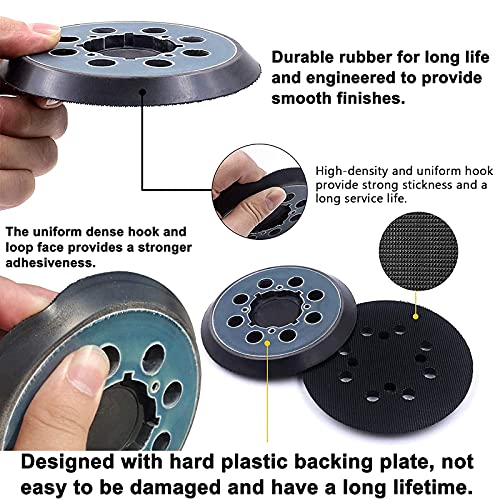 2 Packs Sander Pad for Dewalt DWE64233 & N329079 5" 8 Hole Hook and Loop Replacement Orbital Sander Pad Compatible with DWE6421 6421K DWE6423 6423K DCW210B (4 Screw Holes Sanding Part)