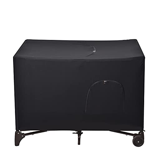 Crib Tent Cover Stretchy Blackout Tent for Pack N Play, Breathable Baby Netting Cover/Tent for Portable Playard to Sleeping or Play (Black)