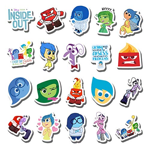 20 PCS Stickers Pack Inside Aesthetic Out Vinyl Colorful Waterproof for Water Bottle Laptop Bumper Car Bike Luggage Guitar Skateboard