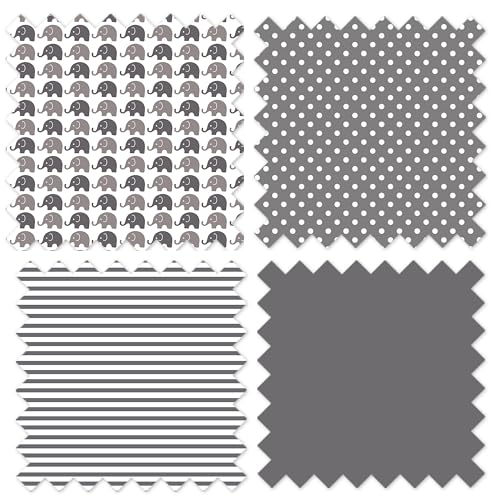 Bacati Elephants Unisex Fabric Storage Toy Chest to Keep Your Childs Room Organized, Grey