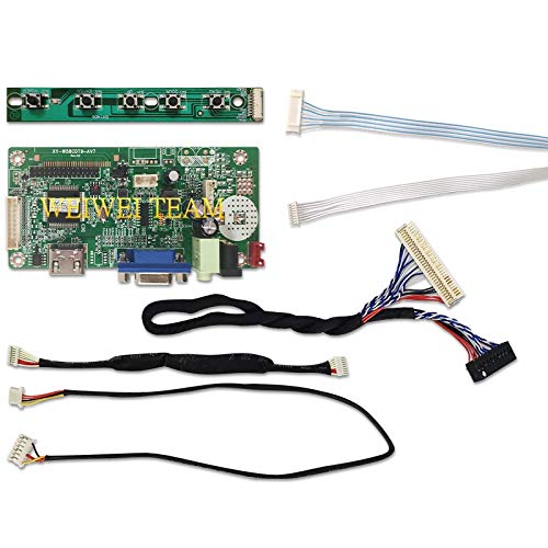 Lysee Mobile Phone Parts - G156XW01 V1 15.6 inch TFT LCD Display LVDS 30 pin IPS Laptop Panel wxga Screen with HDMI VGA Controller Board 1366x768