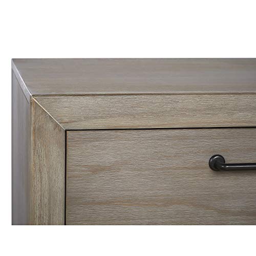 Evolur Stilnovo Mid Century Double Dresser, Windsor Oak Grey, 52x18x35 Inch (Pack of 1)