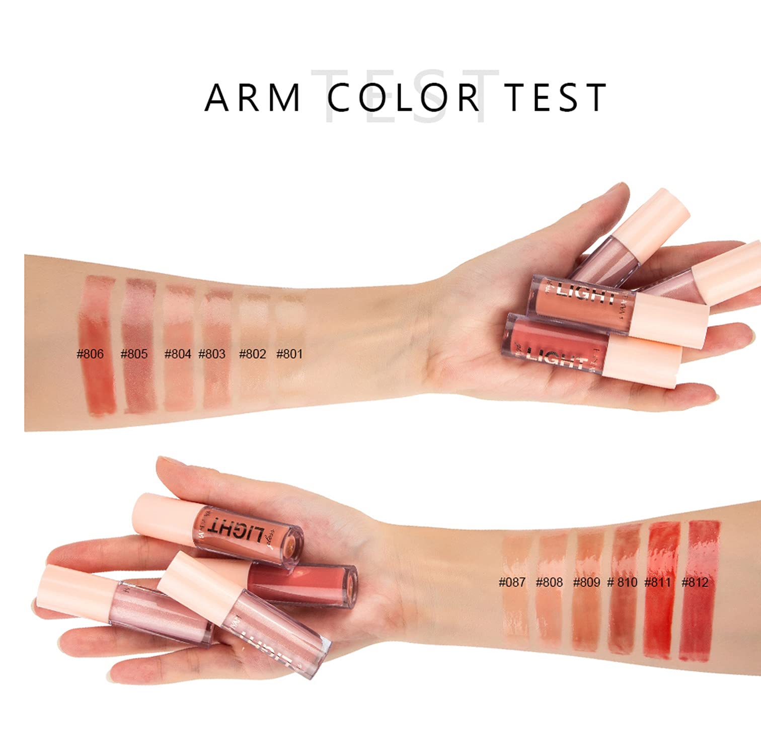MAEPEOR Moisturizing Lipgloss Set 6PCS Smooth Hydrating Lip Gloss Neutral Nude Nourishing Glossy Lipgloss for Women and Girls (Moisturizing, 6PCS Set B)