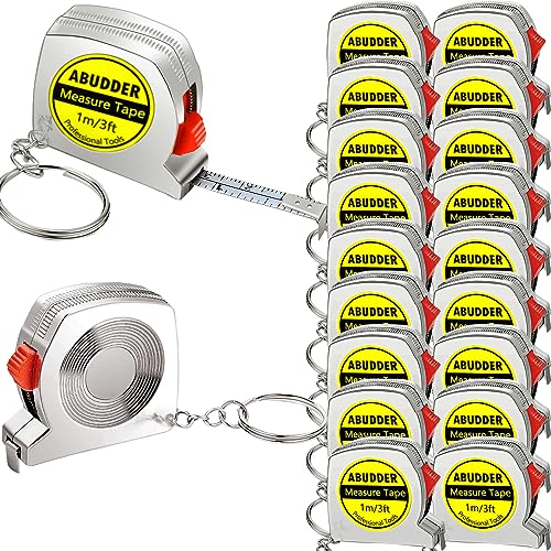 20 Pieces Mini Tape Measures Keychains,Small Tape Measures Retractable, Pocket Tape Measures,Measuring Tapes Retractable, 3 Feet