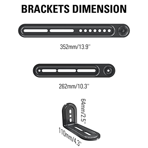 Mounting Dream Full Motion TV Wall Mount and Soundbar Bracket Bundle, TV Bracket for 26-55 Inch TVs, Max VESA 400x400mm and 99 LBS, Sound Bar Mount for Mounting Above or Under TV Up to 15 LBS