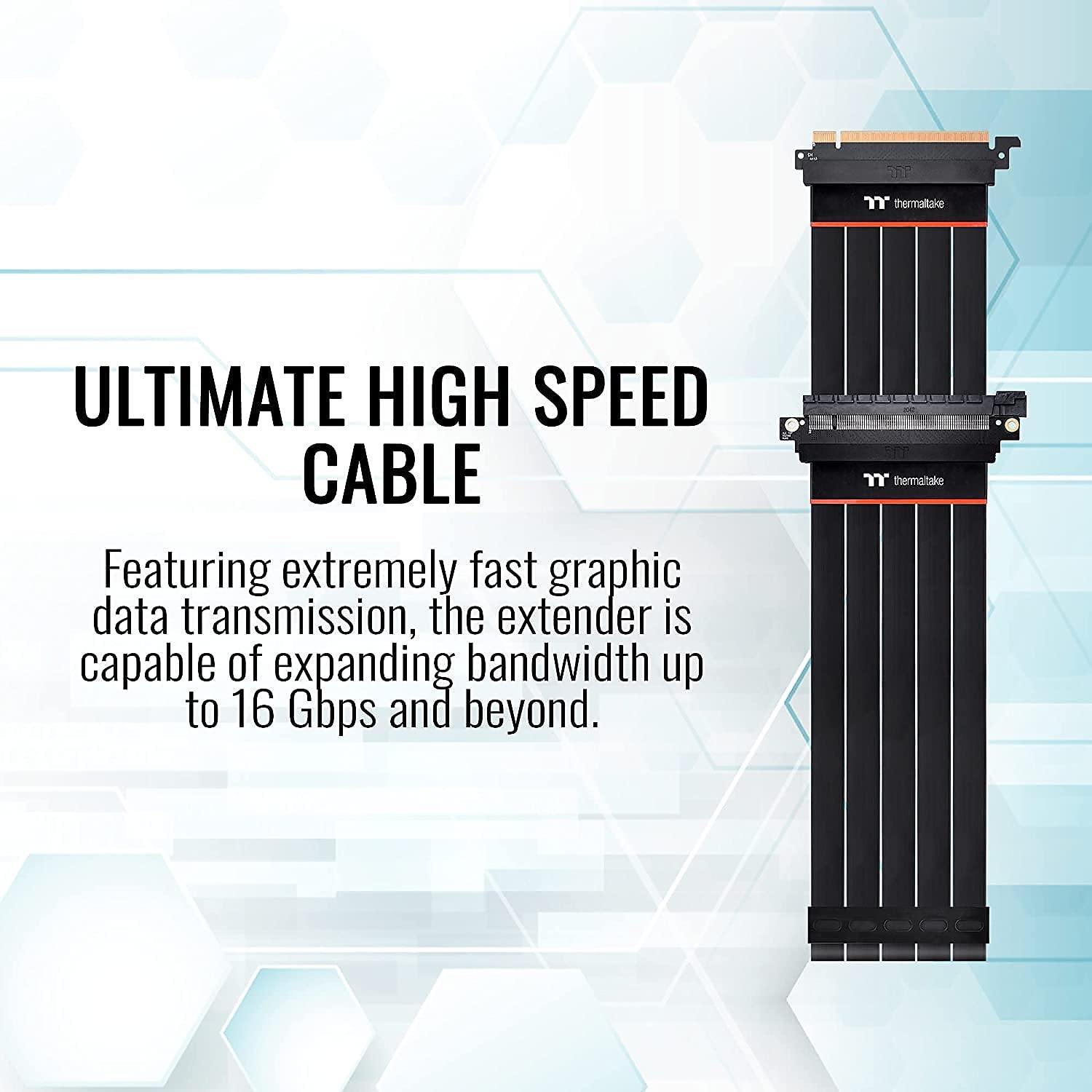 Thermaltake TT Premium PCI-E 4.0 High Speed Flexible Extender Riser Cable 600mm AC-059-CO1OTN-C1
