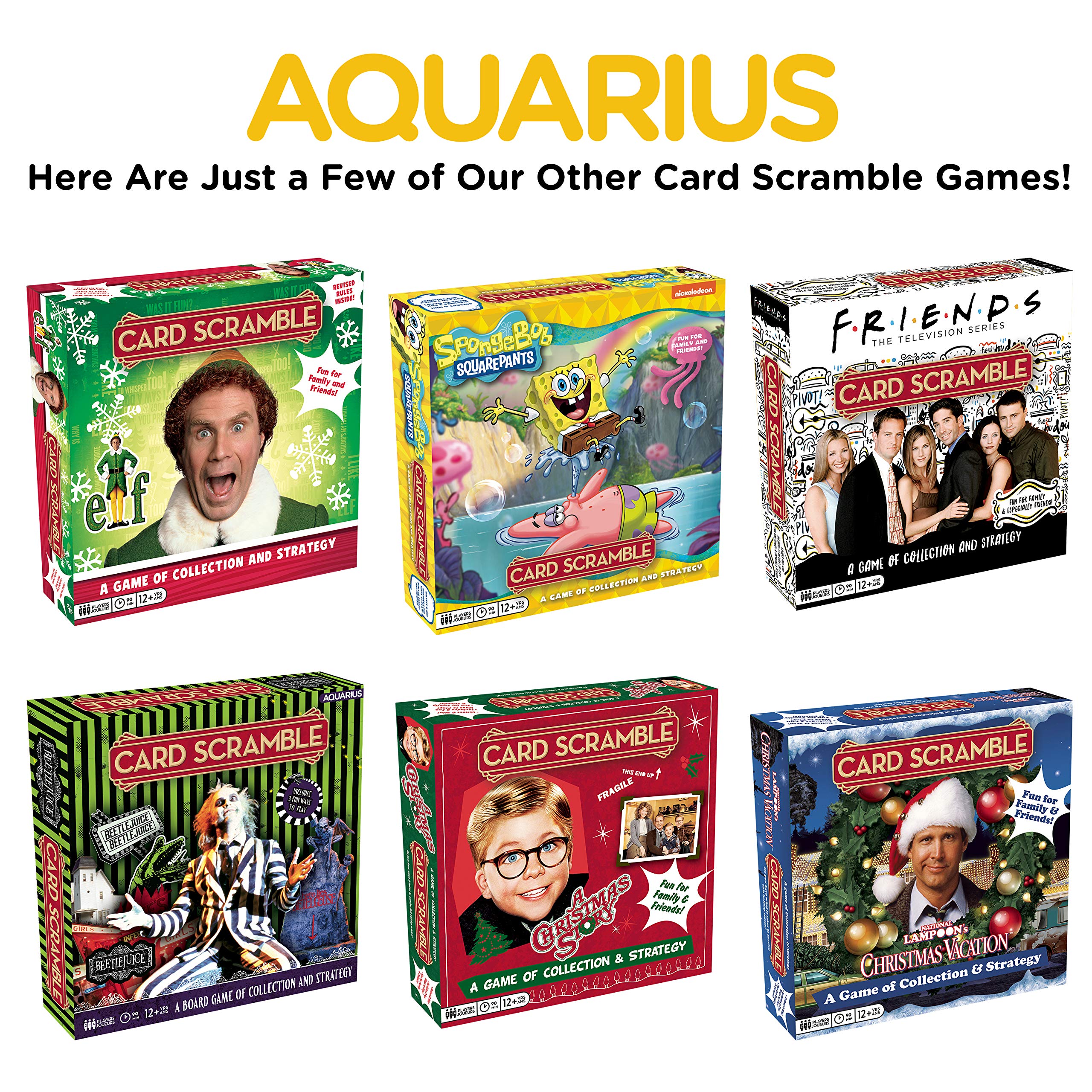AQUARIUS SpongeBob Card Scramble Board Game - Fun Family Party Game for Kids, Teens & Adults - Entertaining Game Night Gift - Officially Licensed Merchandise