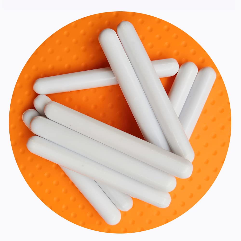 Magnetic Stirrer Stir Bars, Diameter 0.4" (10 mm), Length 3.2" (80 mm), 3 Pieces