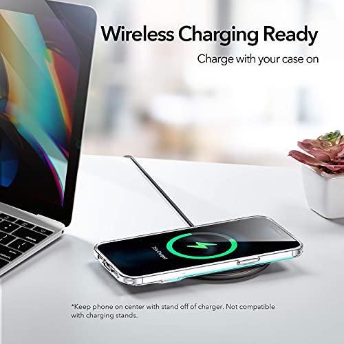 ESR Metal Kickstand Case Compatible with iPhone 12 Pro Max 6.7-Inch [Patented Two-Way Stand] [Reinforced Drop Protection] [Soft and Flexible Back] - Clear