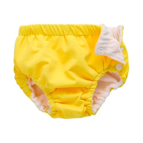 Ijnuhb Washable Baby Swim Diaper Reusable Swimming Diapers for Toddler Swimwear Pants 0-3 Years Boys Shower Gifts (Yellow,3 Months)