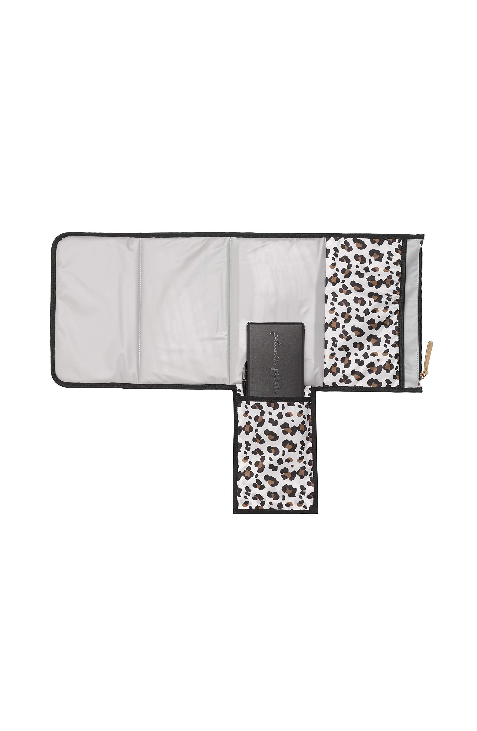 Petunia Pickle Bottom - Pivot Backpack (Sand/Black) + Diaper Clutch (Leopard) Bundle