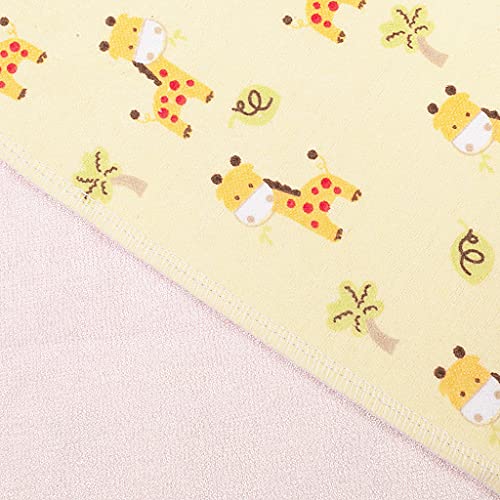 ReUseLife Large Waterproof Cotton Flannel Diaper Changing Mat Pad,31.5 X 26.5 Inch (Yellow Griaffe)