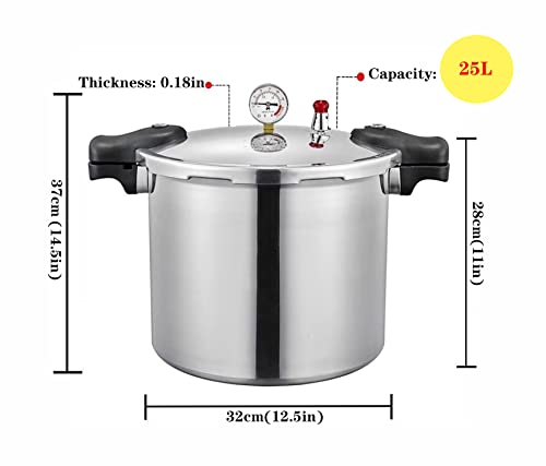 25 quart pressure canner cooker,Built-in luxury digital pressure gauge,Aluminum Explosion proof pressure cookers canners for canning,With1steaming tray Induction Compatible,Delivery from US warehouse