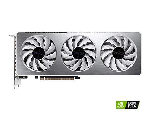 GIGABYTE GeForce RTX 3060 Vision OC 12G Graphics Card, 3X WINDFORCE Fans, 12GB 192-bit GDDR6, GV-N3060VISION OC-12GD Video Card