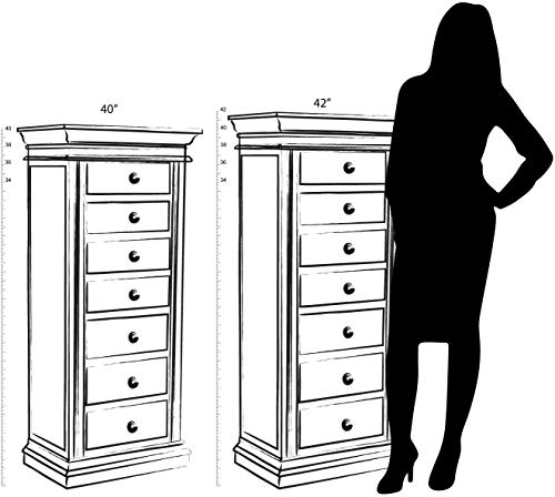 Hives and Honey Haley Jewelry Armoire, Large, Taupe