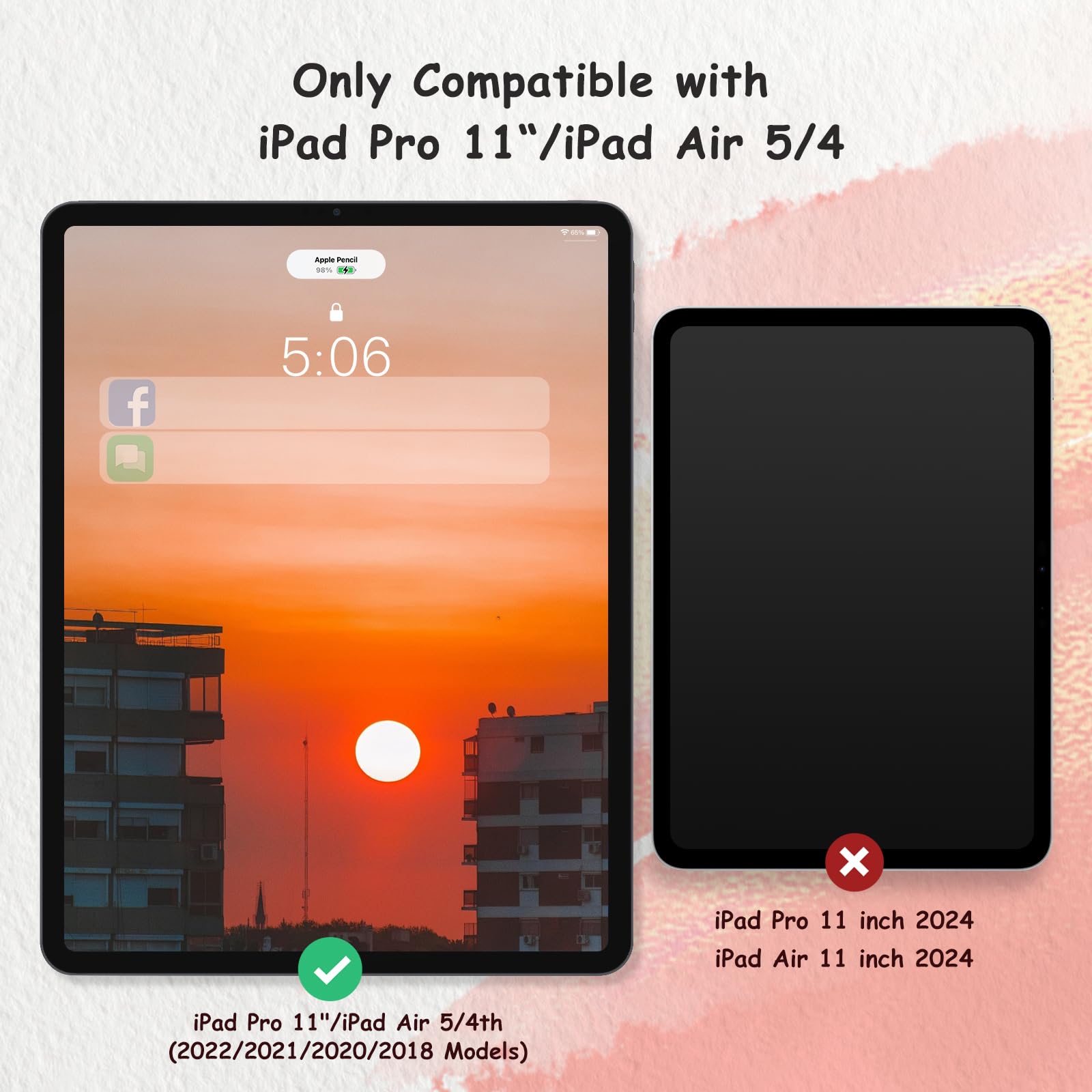 bersem Paper Screen Protector Compatible with iPad Pro 11 inch (2022/2021/2020/2018), iPad Air 5th / 4th Generation (10.9",2022/2020), iPad Air 5 / iPad Air 4 Matte PET Film for Drawing,1 Pack