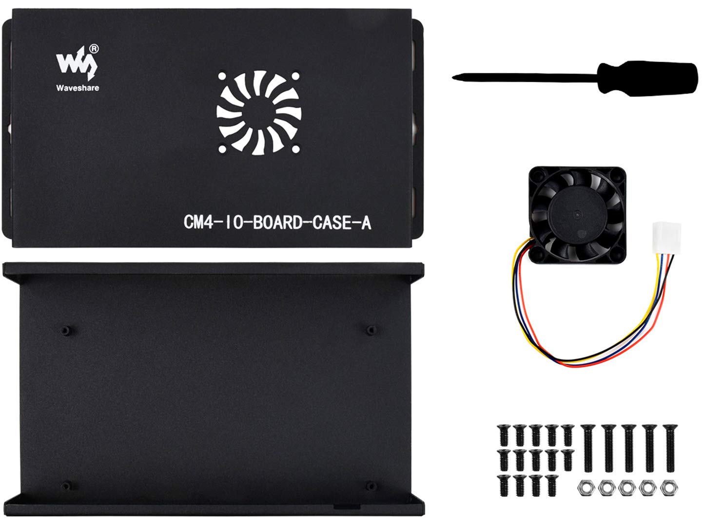 Metal Case/Box with Cooling Fan for Raspberry Pi Compute Module 4 IO Board, Mini Computer Chassis with HDMI,Ethernet,USB ,DSI Display Port, CSI Camera Port