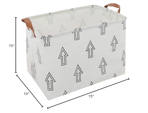 ASKETAM Kid Cute Rectangle Storage Basket Baby Collapsible Toy Storage Bin Nursery Child Playroom Bedroom Decor Clothes Storage Bin Gift Basket(Arrow)