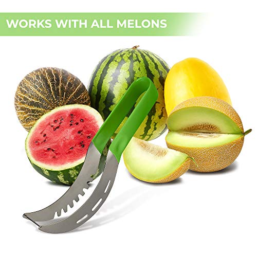 Watermelon Slicer β Premium Watermelon Cutter Kitchen Tools β Ultra-Sharp Stainless Steel Blade β Ergonomic and User-Friendly Handle β Safe, Durable Design