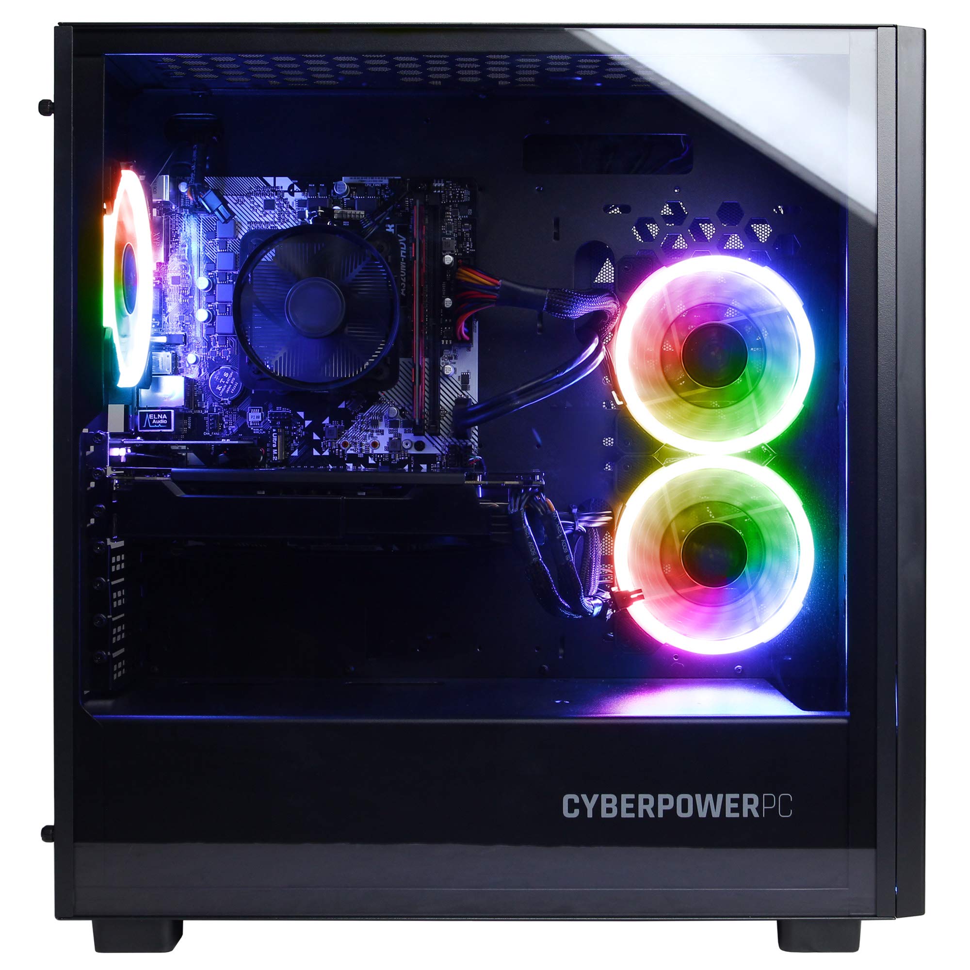 CyberpowerPC Gamer Master Gaming PC, AMD Ryzen 5 3600 3.6GHz, GeForce RTX 2060 6GB, 8GB DDR4, 240GB SSD, 1TB HDD, Wi-Fi, Ready & Windows 10 Home (GMA2130CC, Black)