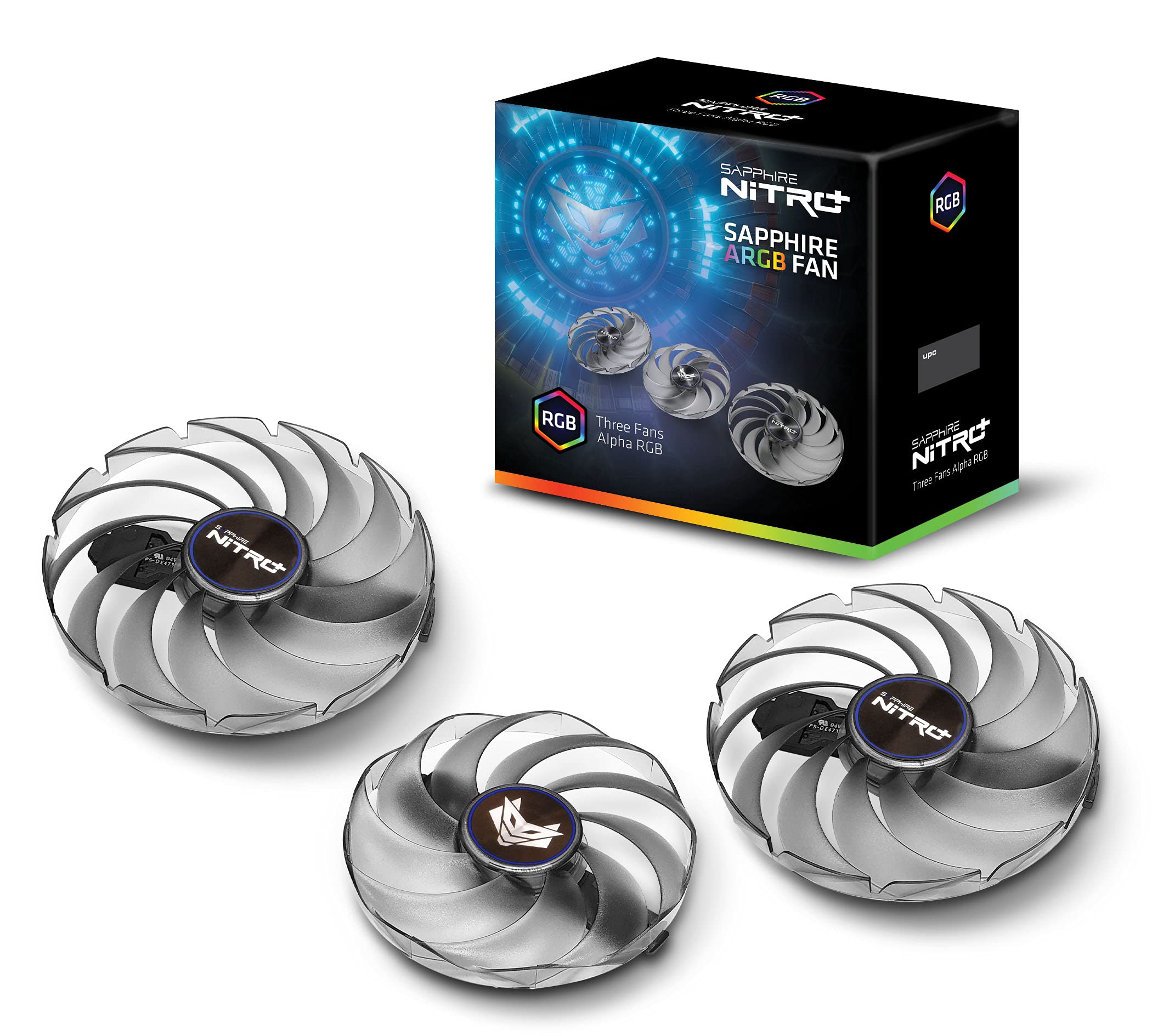 Sapphire Technology Gear ARGB Fan (3 in 1) for Nitro+ RX 6900/6800 / 6700 Series,4N004-06-20G