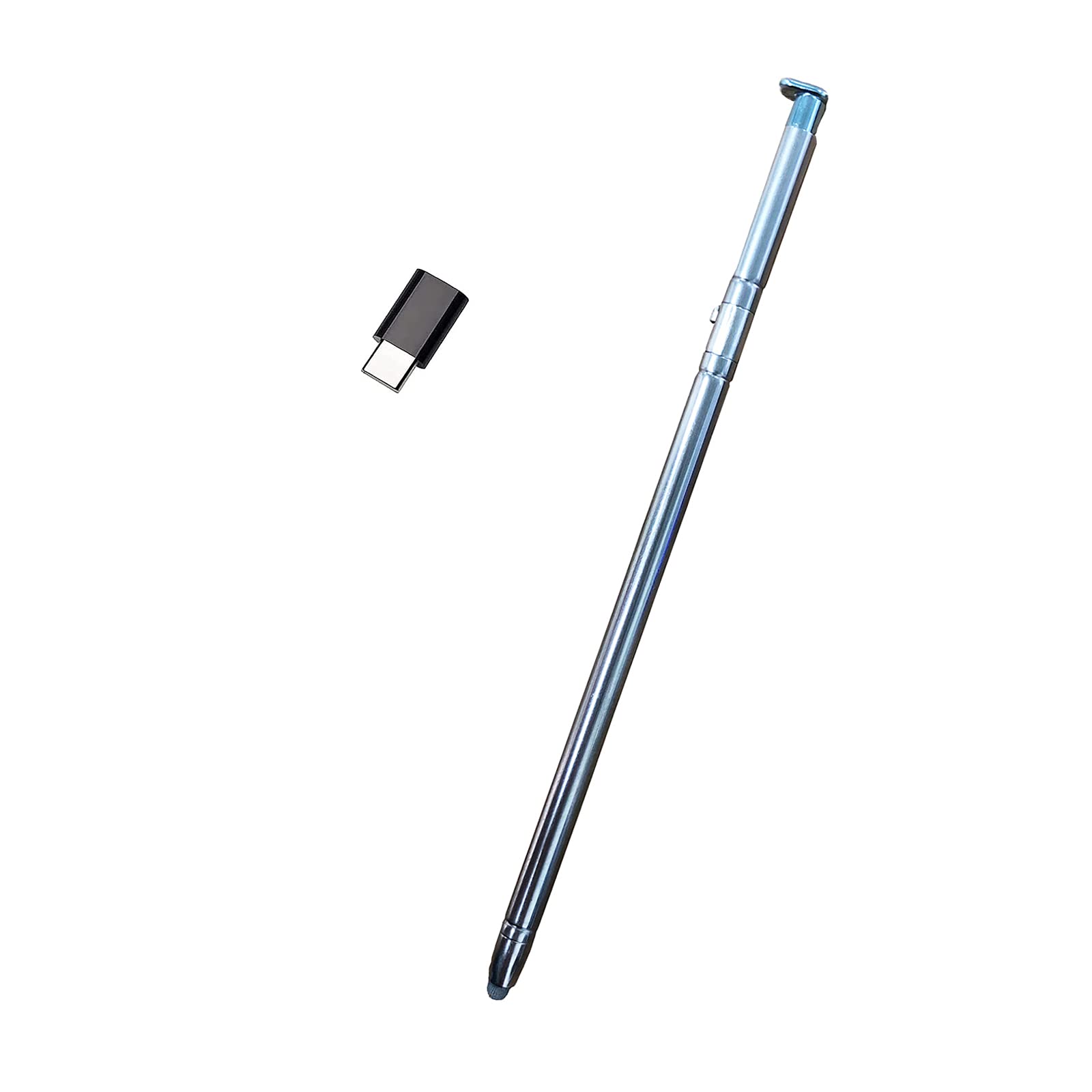 for LG Stylo 6 Pen Replacement LCD Touch Pen Part for LG Stylo 6 Q730 6.8" Q730AM Q730TM Q730MM Q730NM Touch Pen + MicroUSB to Type-C Convertor (Light Blue)