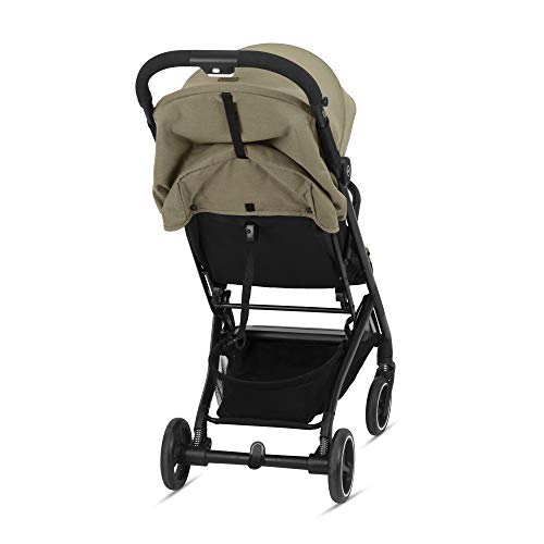 CYBEX Beezy Stroller, Lightweight Baby Stroller, Compact Fold, Compatible with All CYBEX Infant Seats, Stands for Storage, Easy to Carry, Multiple Recline Positions, Travel Stroller, Classic Beige