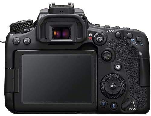 Canon EOS 90D DSLR Camera w/Canon 18-55mm STM Lens Kit + Pro Photo & Video Accessories Including 128GB Memory, LED Light, Condenser Micorphone, 60" Tripod & More
