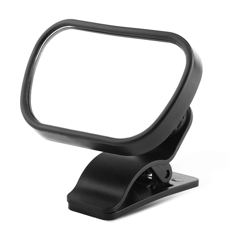 KIMISS Car sideRear View Mirror 360 Adjustable Car Rear Baby Mirror Seat Rear View Safety Mirror With Suction Cup Clip Black