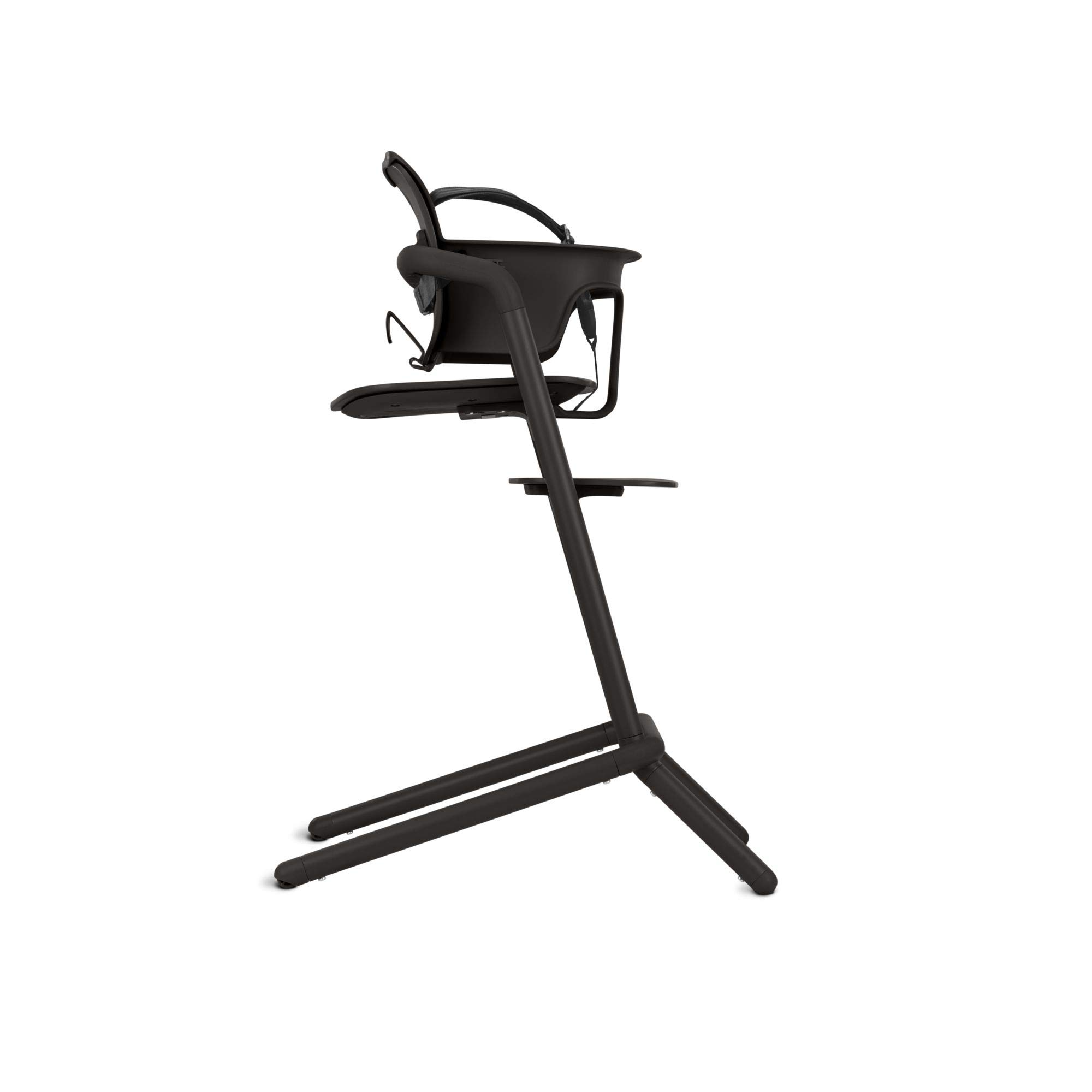 Cybex Lemo High Chair and Bouncer Nest with Easy One Hand Depth and Height Adjustment, Anti-Tip Wheels, and Easy Assembly, Convertible to Adult Chair, Infinity Black