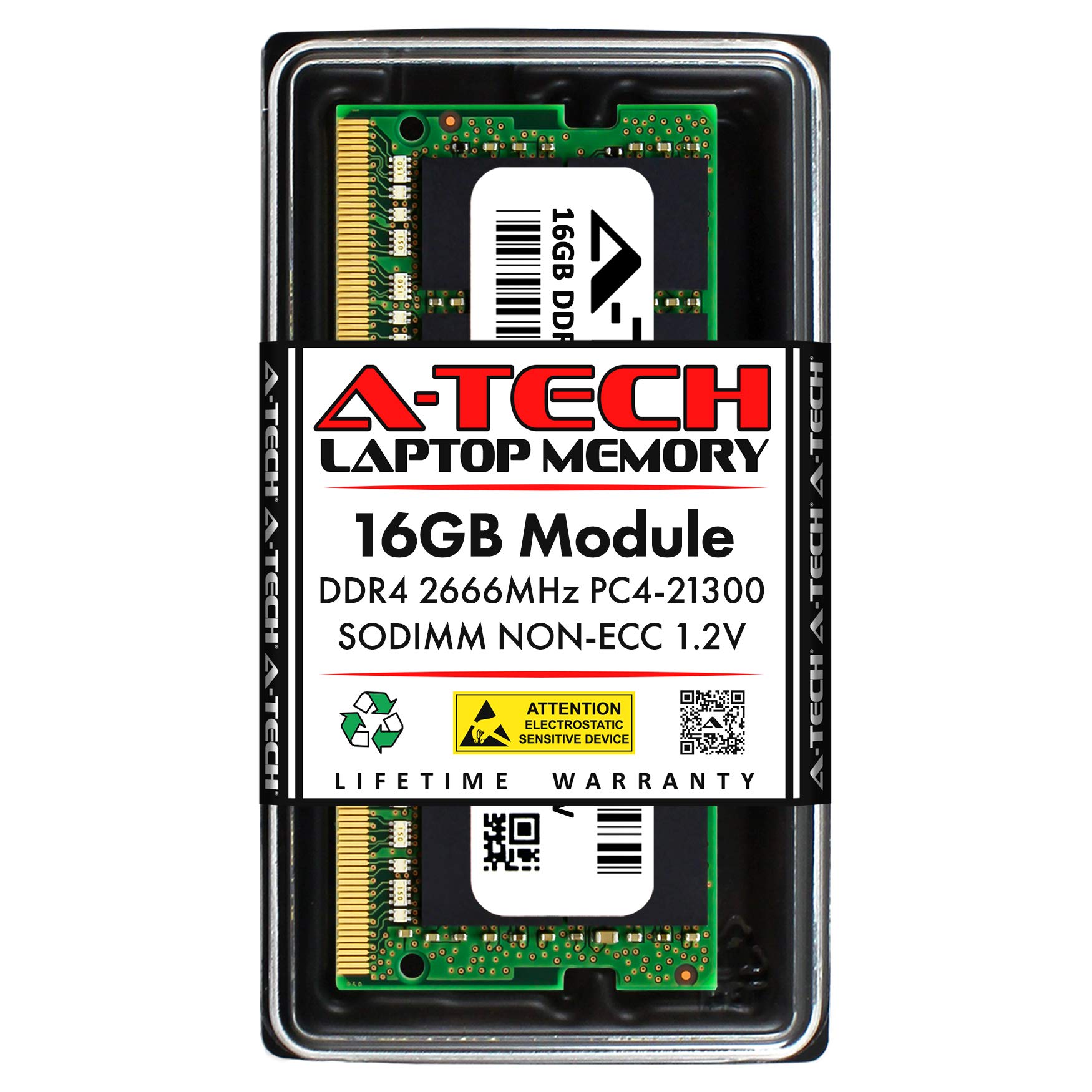 A-Tech 16GB RAM for Dell Latitude 5591, 5510, 5501, 5491, 5410, 5401, 5310, 3510, 3410 Laptop | DDR4 2666 MHz SODIMM PC4-21300 Memory Upgrade