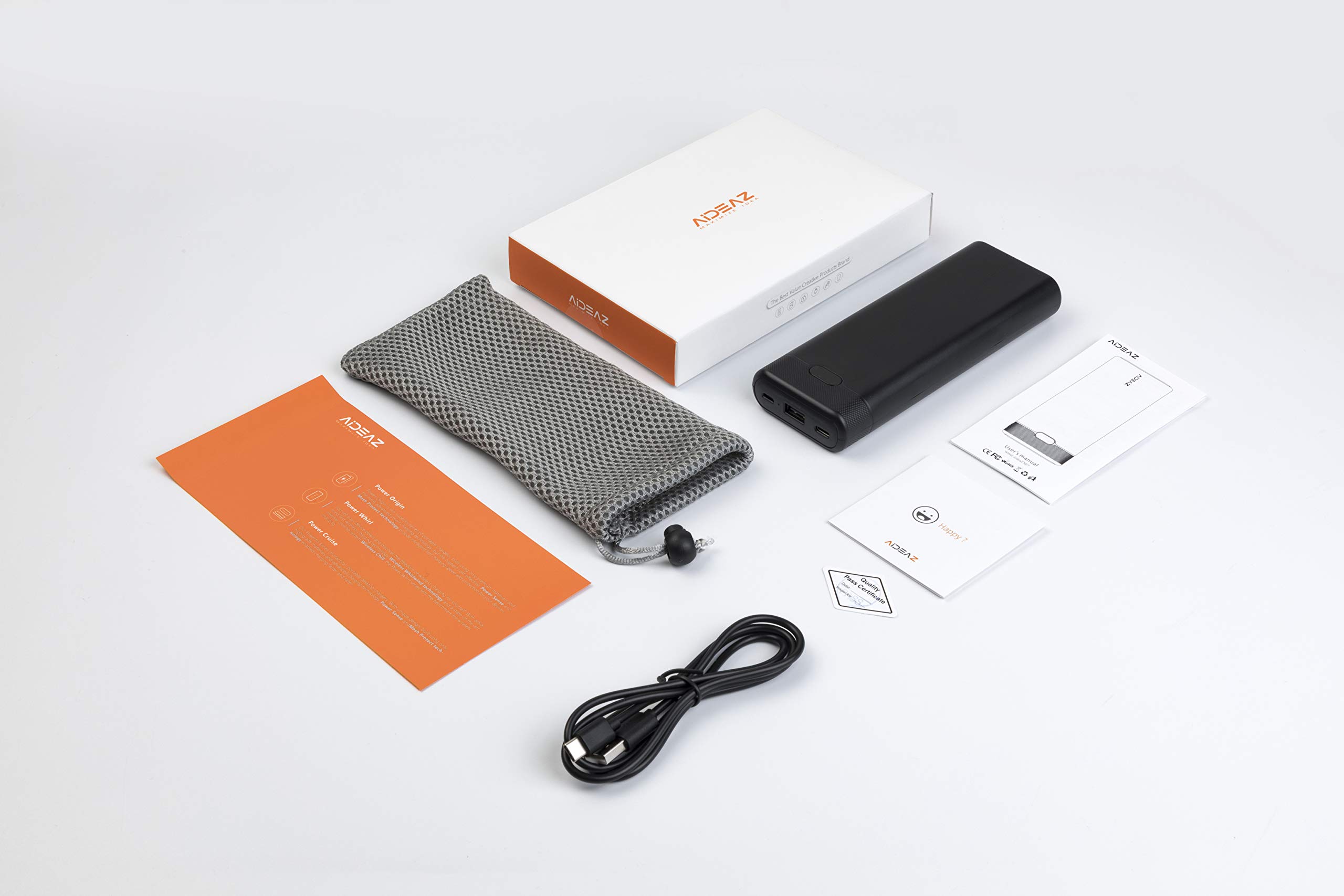 AIDEAZ Wireless Power Bank Portable Charger, USB-C 20000mah Battery Pack Fast Charging with LCD Display, Powerful Portable Charger compatible with iPhone12 Mini/12/12 Pro/12 Pro Max/11 Pro/XS and More