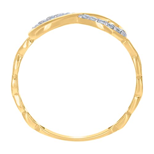 14k Two tone Gold Womens CZ Cubic Zirconia Simulated Diamond Infinity Ring Measures 6.8mm Wide Jewelry for Women