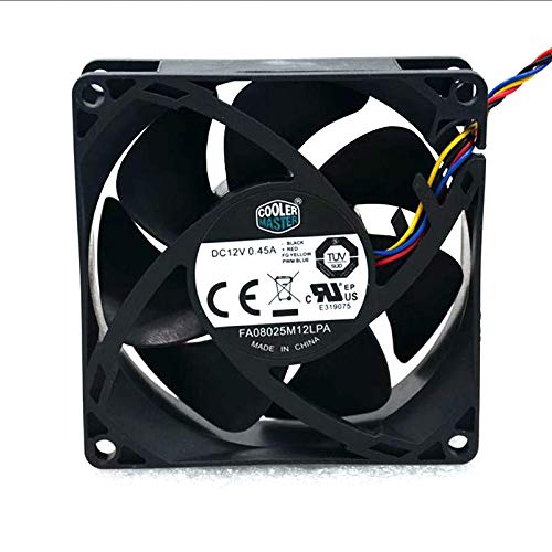for FA08025M12LPA 12V 0.45A 8CM 8025 4-Wire Cooler Master PWM Smart Speed Cooling Fan