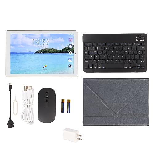 2 in 1 Tablet Running 4G RAM 64G ROM Smart Callable Tablet 10.1 Inch Dual Card Slot GPS FM 5G WiFi Tablet (US Plug)